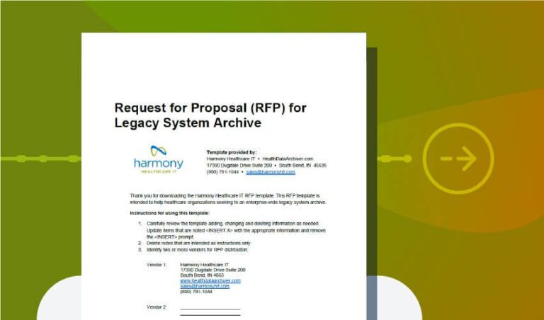 Healthcare Data Archiving Strategy RFP Template for Legacy EHR Systems
